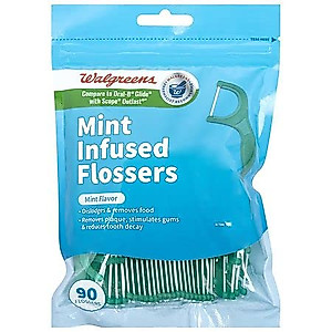 Walgreens Mint Infused flossers 90 ct 2 Packs