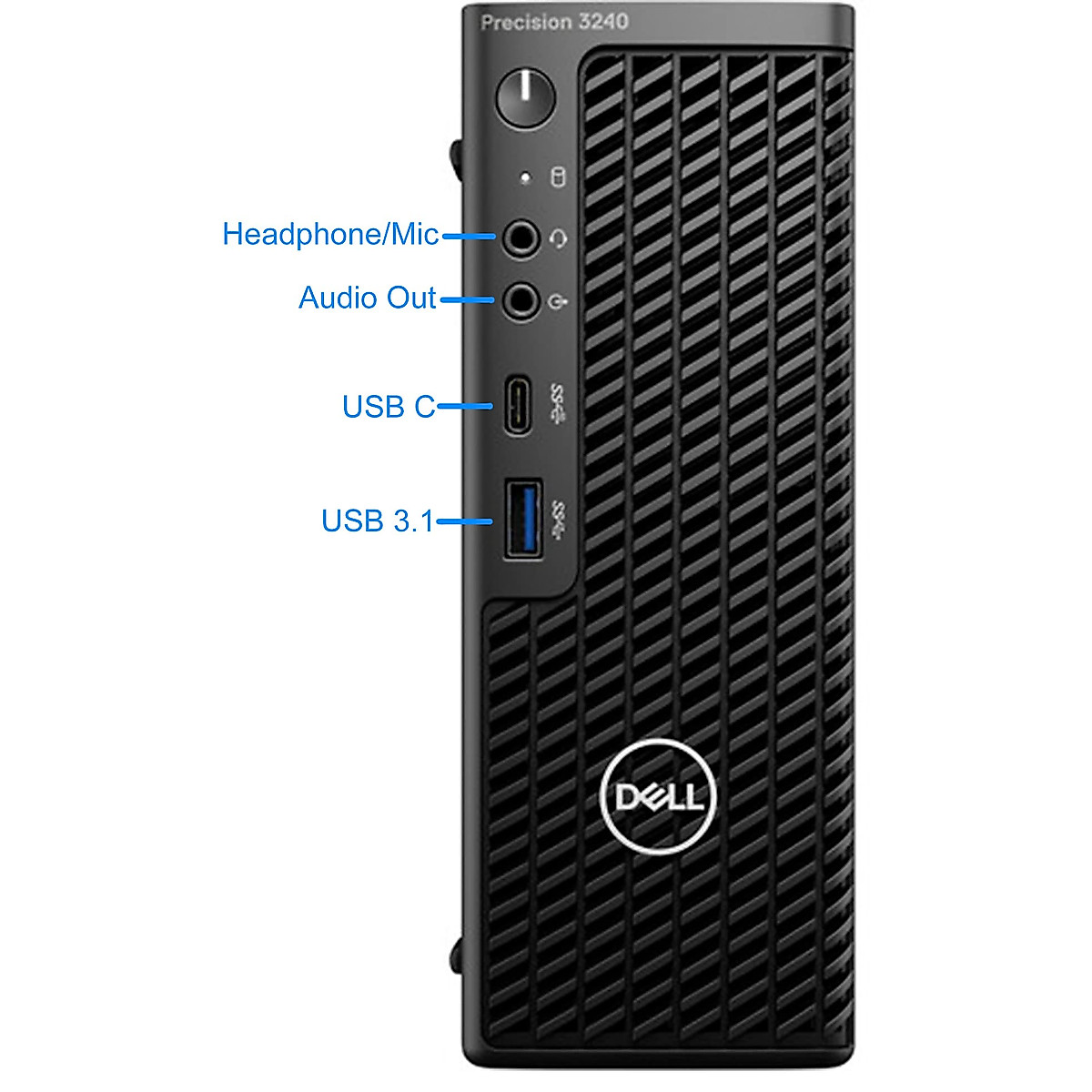 Dell Precision 3240 Desktop Workstation – Intel i7-10700 - 32GB RAM 1TB NVMe SSD, Intel UHD 630 Graphics, DisplayPort, HDMI, USB Type-C, AC Wi-Fi, Bluetooth - Windows 10 Pro