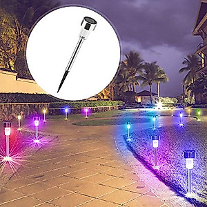 Outdoor Solar Waterproof Path Lights 12 Pack LED Stainless Steel Landscape Lights Patio Lawn Lighting Channel Automatic On/Off For Yard Driveway Garden Patio Sidewalk Park Christmas Decorative Lights