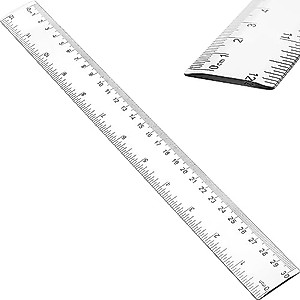 100 Pieces 12 Inch Ruler Bulk Clear Plastic Flexible Rulers with Centimeters and Inches Kids Ruler Straight Metric Ruler Drafting Measuring Tool for Classroom School Students Families Education