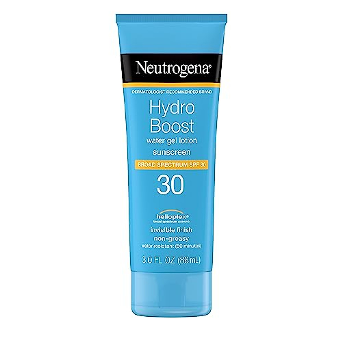 Neutrogena Hydro Boost Water Gel Sunscreen Lotion with Broad Spectrum SPF 30, Water-Resistant Hydrating Body Sunscreen, Non-Greasy & Moisturizing, Hyaluronic Acid, Travel Size, 3 fl. Oz