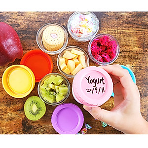 OYSIR Glass Baby Food Storage Containers,12 Pcs,4 oz Baby Jars with Lids, Reusable Small Glass Baby Food Containers for Infant & Baby, Freezer, Microwave/Dishwasher Safe