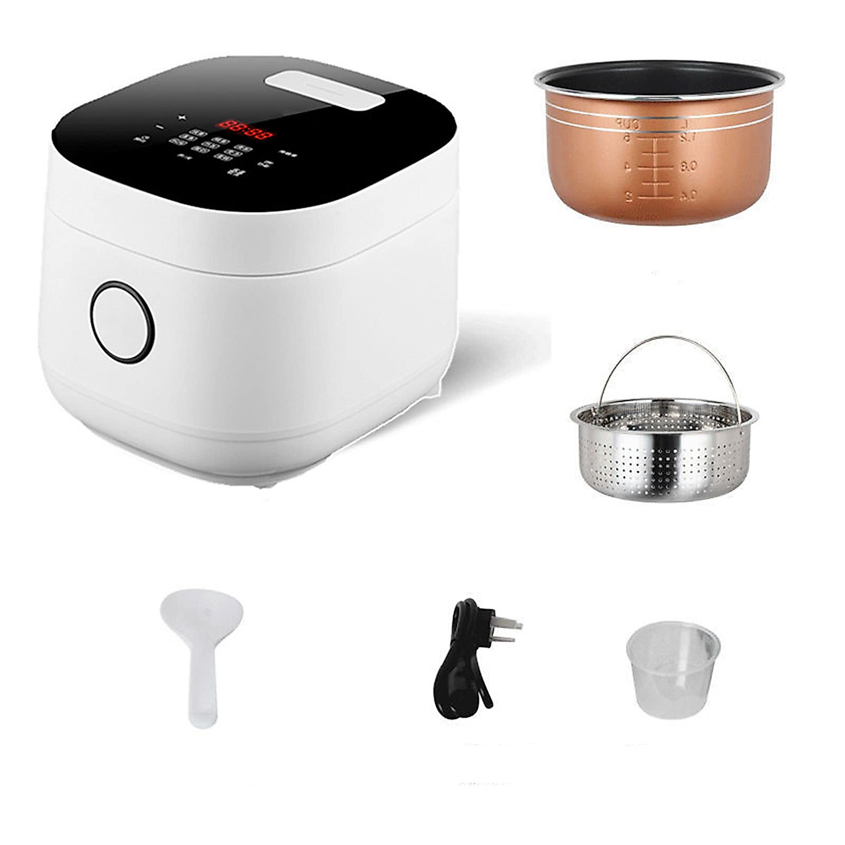 N / B 3l Low Sugar Rice Cooker, Portable Mini Slow Cooker, Thickened Inner Tank, Precise Temperature Control, 24-Hour Appointment, Suitable for Rice, Soup, Cake