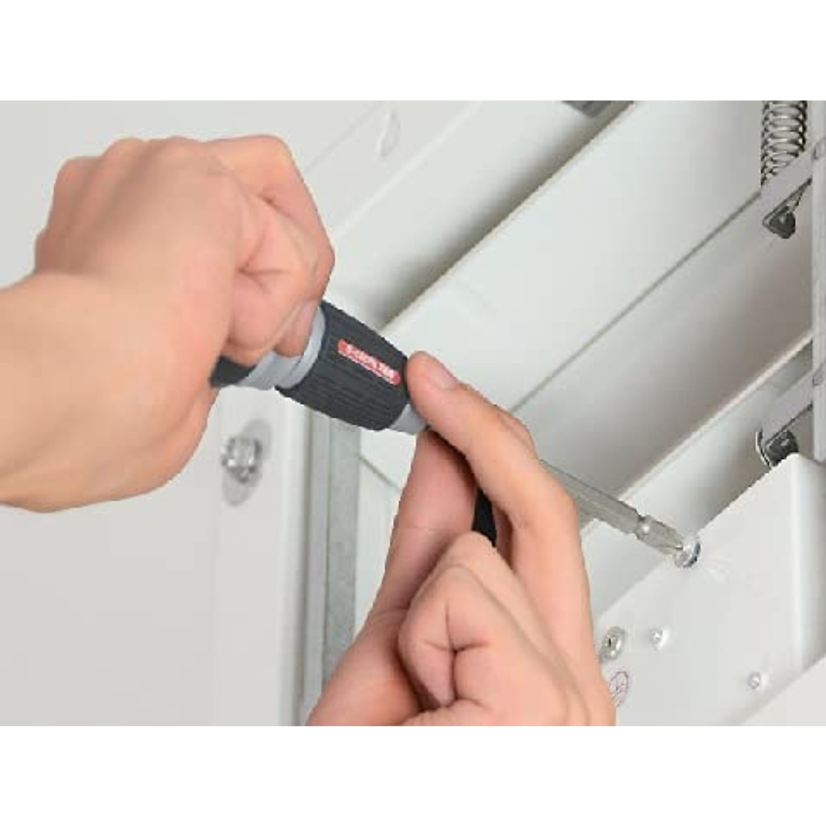 ANEX Ratcheting Screwdriver Ball Handle, Japanese Heavy Duty Magnetic Bit Set (Phillips+2, Flat Head-6), Quick Ball Grip 72 Gear Ratchet Screwdriver, Made in JAPAN