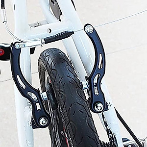 Lomodo 6 Pieces Bicycle Brake Accessories Including 2 Pack Aluminium Alloy Brake Levers (2.2 cm in Diameter) and 2 Pair V Brake Set and 2 Pack Brake Wire for Mountain/Road/MTB Bike(Red)