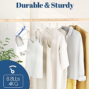 SPECILITE 18'' Wire Hangers 100 Pack, Metal Wire Clothes Hanger Bulk for Coats, Space Saving Metal Hangers Non Slip 12 Gauge Ultra Thin for Standard Size Suits, Shirts, Pants, Skirts-Silver