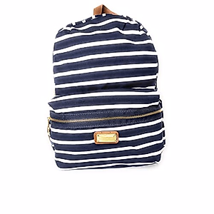 women, madden girl backpack, navy white backpack striped