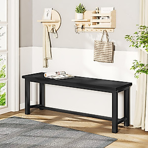 DKLGG Dining Benches, 39 Inch Kitchen Bench, Pair of 2 for Living Room, Bedroom, Industrial Entryway Bench Dining Room Benches with Metal Legs, Durable and Stable