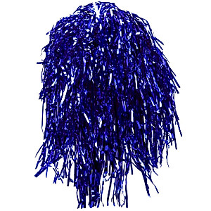Tinsel Wigs, 6-Pack - Fake Foil Hair Props - Halloween, Events, Arts & Crafts (Blue)