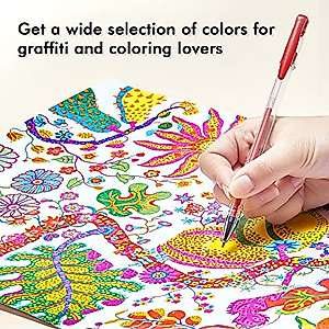 Shuttle Art 120 Unique Colors (No Duplicates) Gel Pens Gel Pen Set for Adult Coloring Books Art Markers