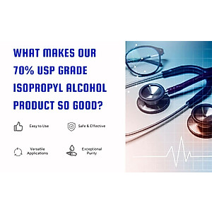 Isopropyl Alcohol (IPA) 70% - USP Medical Grade - 1 Gallon (4 x 32 FL Oz Bottles) - Rubbing Alcohol with Leak Proof Seals - Alliance Chemical - Made in America