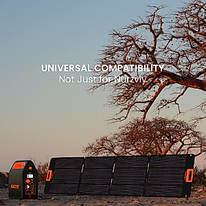 80 Watt Portable Solar Panel for Power Station, NURZVIY Waterproof Foldable Solar Cell Solar Charger w/ XT60 Anderson DC 8mm Connector for Camping, Off Grid Living