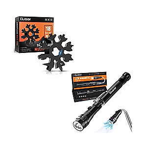 Dusor Gifts for Men, Stocking Stuffers for Men, Magnetic Pickup Tool and Snowflake Multitool, Christmas Gifts for Men Who Have Everything,