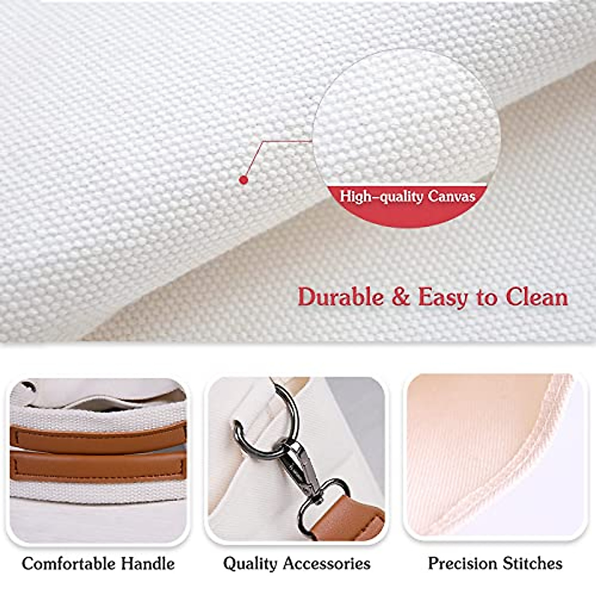 PORRASSO Women Shoulder Bag Casual Handbag Ladies Large Crossbody Bag Canvas Tote Bag for Travel Shopping Daily Use Black