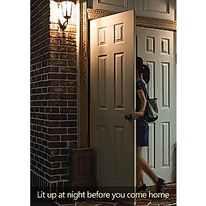 Dusk to Dawn Light Bulb Sensor Smart LED Outdoor Lighting Bulbs Lamp 7W E26/E27 Automatic On/Off, Indoor/Outdoor Yard Porch Patio Garden (Warm White, 3 Pack)