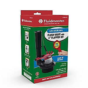 Fluidmaster K-540A-015 Universal 3-Inch Toilet Flush Valve Repair Kit with Toilet Tool Multicolor