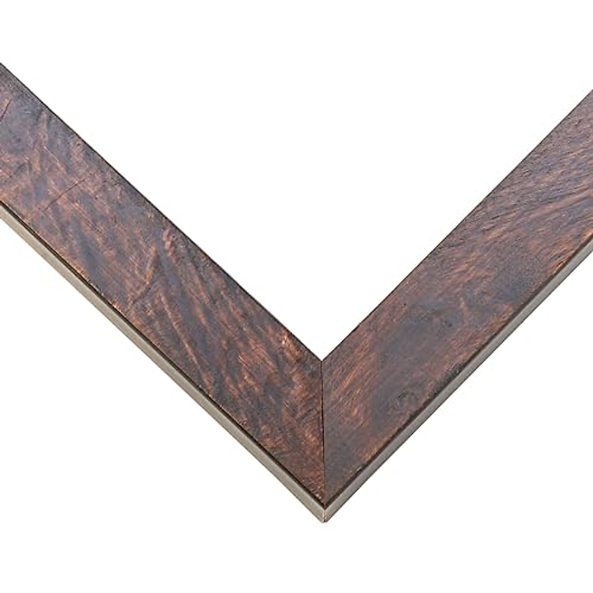 21x10 Frame Brown Solid Wood Picture Frame Width 0.875 Inches | Interior Frame Depth 2 Inches | Bentlee Contemporary Photo Frame Complete with UV Acrylic, Foam Board Backing & Hanging Hardware