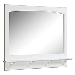 Design House 539940 38x31 Concord Mirror with Shelf, White
