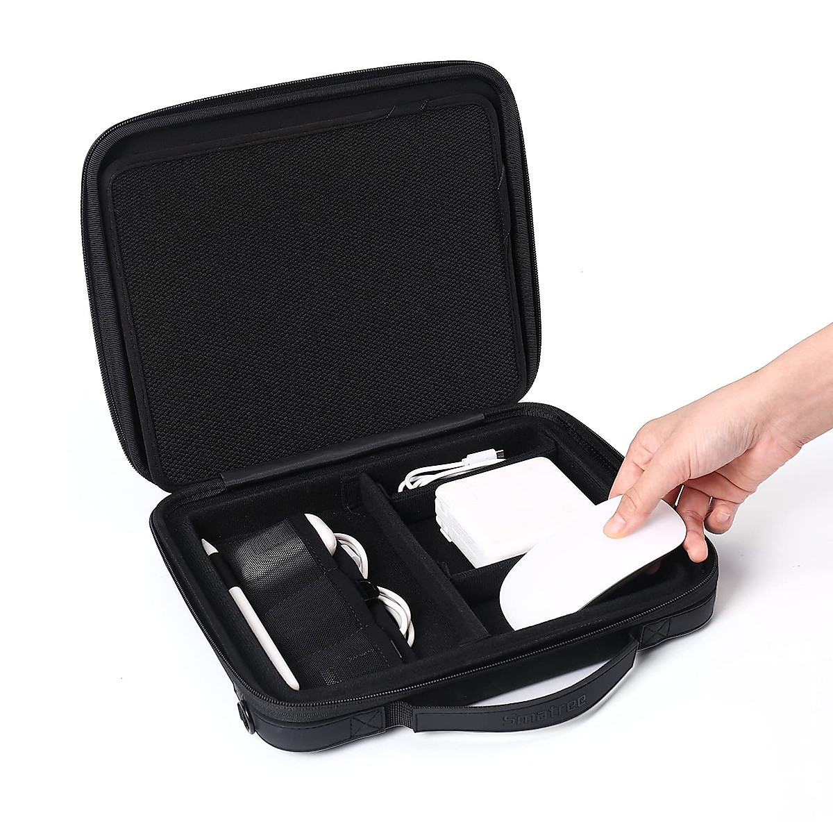 Smatree 10-11inch iPad Hard Carring Case for 11inch iPad Pro M4 2024/2023,10.9inch iPad Air 2022,10.2 iPad/10.5 iPad Air Sleeve Bag, 8.3inch iPad Mini 6 Bag, Tablet and Accessories Shoulder Bag, Black