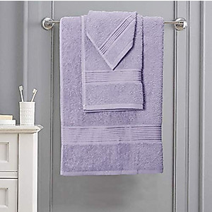 Belizzi Home Ultra Soft 6 Pack Cotton Towel Set, Contains 2 Bath Towels 28x55 inch, 2 Hand Towels 16x24 inch & 2 Wash Coths 12x12 inch, Ideal for Everyday use, Compact & Lightweight - Dark Purple