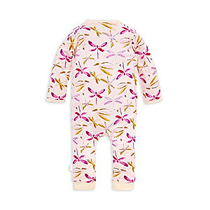 Burt's Bees Baby baby girls Romper Jumpsuit, 100% Organic Cotton One-piece Coverall and Toddler Footie, Dragon Fly Zip, 6-9 Months US