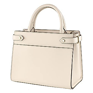 Kate Spade New York Staci Small Saffiano Leather Satchel Bag in Parchment