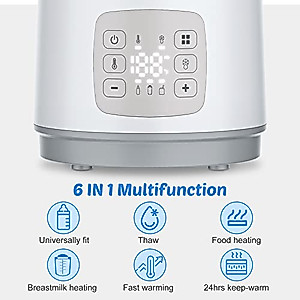 Baby Bottle Warmer, Baby Bottle Warmer for Breastmilk, Formula and Food, Fast Baby Food Heater, Milk Warmer with Defrost, Heat Baby Food Jars Function