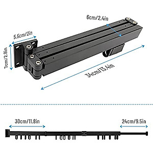 Globalstore Clothes Drying Rack, Laundry Drying Rack Clothing 3-Fold Wall Mounted Drying Rack Drying Rack Clothing Foldable for Hanging Clothes Retractable Clothing Drying Rack for Indoor Laundry