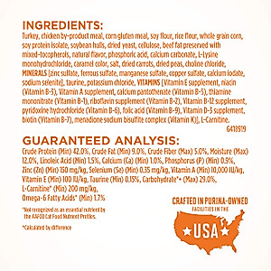 Purina ONE High Protein, Healthy Weight Dry Cat Food, +Plus Ideal Weight With Turkey - 7 lb. Bag