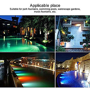 Waterproof Led Light Led Pool Lights, with Remote Control Underwater Led Lights, AC12V for Pool for Fountains Park Garden