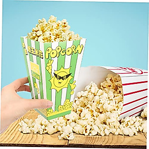 Gogogmee Food Containers Snack Box Container 100pcs Popcorn Boxes Ornament Container Popcorn Cases Popcorn Bucket Food Box Set Snack Paper Snack Container Snack Containers