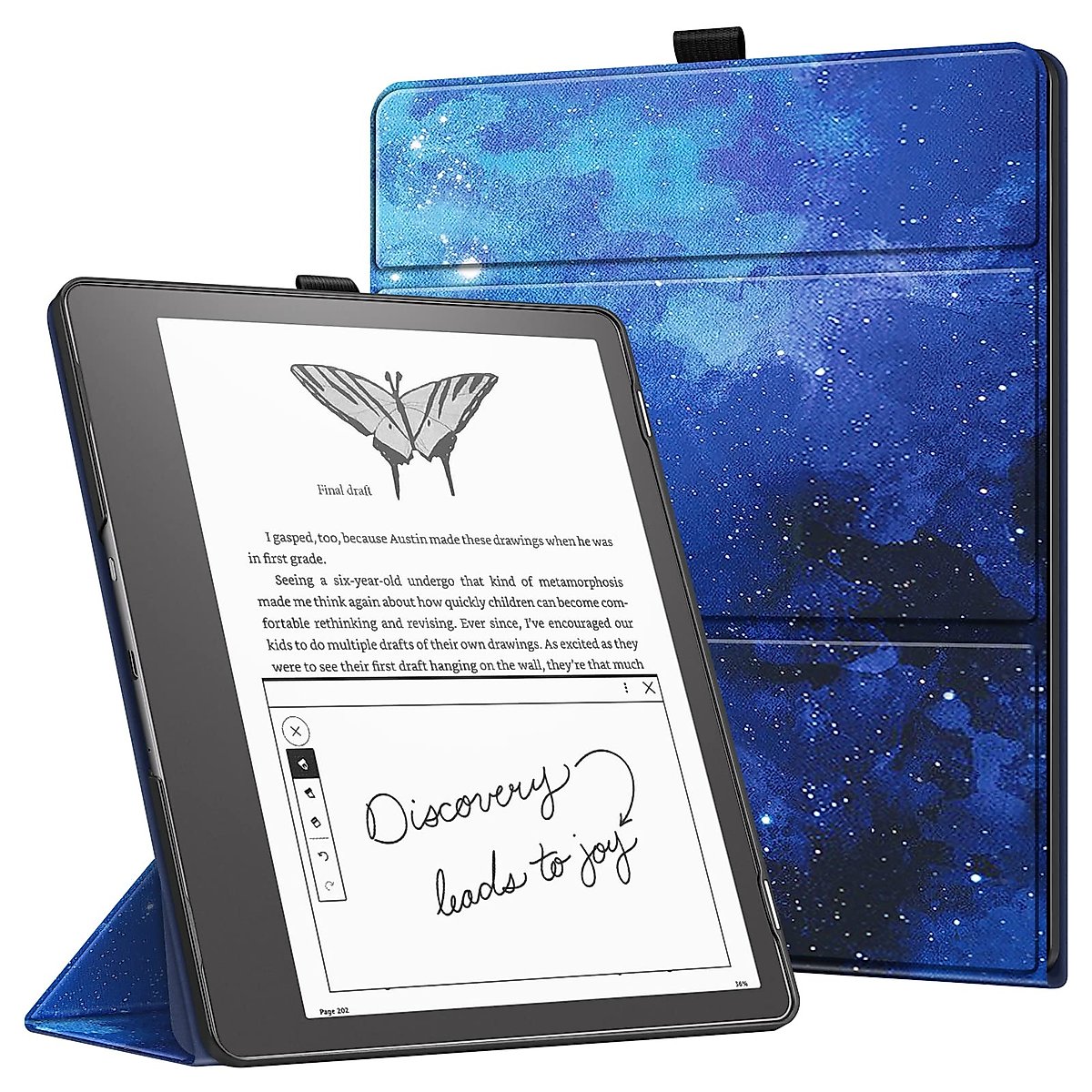 Fintie Trifold Case for Kindle Scribe (2024/2022 Release) - Ultra Lightweight Slim Shell Foldable Stand Cover with Auto Sleep/Wake for 10.2" Amazon Kindle Scribe 2024/2022, Starry Sky