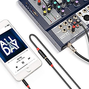 J&D 3.5mm to 1/4 Headphone Adapter Cable, Gold Plated Audiowave Series 3.5mm 1/8 inch Female TRS to 6.35mm 1/4 inch Male TRS PVC Shelled Stereo Audio Cable for Mixer Guitar Piano Amplifier Speaker