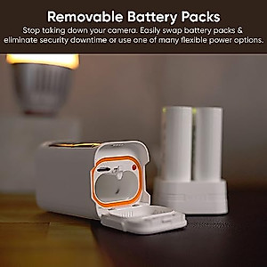 WYZE Battery Cam Pro, Wireless, No Hub, 2K HDR IP65 Outdoor/Indoor Smart Security Camera, Color Night Vision, Integrated Spotlight & Siren, Removable & Rechargeable Battery, 2-Way Audio, White, 1-Pack