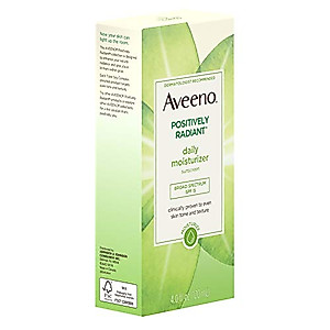 Aveeno Positively Radiant Daily Face Moisturizer with Broad Spectrum SPF 15 Sunscreen and Soy Extract, 4 fl. oz