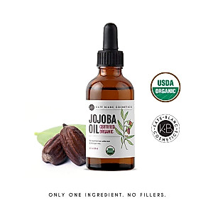 Kate Blanc Cosmetics Jojoba Oil for Hair Growth, Face & Skin. Gua Sha Oil for Face Massage and Dermaplaning (4oz, Organic, 100% Pure, Natural)