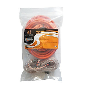 ROCK DIRECT True Spec 8 Gauge Car Audio Cable Amp Wiring Kit - 2 Channel CCA Power Cable Amplifier Install Wiring Kit with Tinned OFC RCA Cable