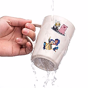 100 Pcs The Owl House Stickers for Laptop Water Bottle Bumper Luggage Computer Skateboard Snowboard, Cute Aesthetic Vinyl Waterproof Stickers Pack for Kids Girls Teens Boys Women Men