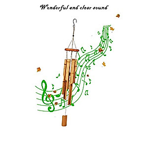 Bamboo Wind Chimes-30'' Wooden Wind Chimes for Outdoor & Indoor,Garden, Yark,Patio and Home Décor (30inch)
