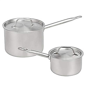 AmazonCommercial 7-Piece Stainless Steel Induction Ready Cookware Set