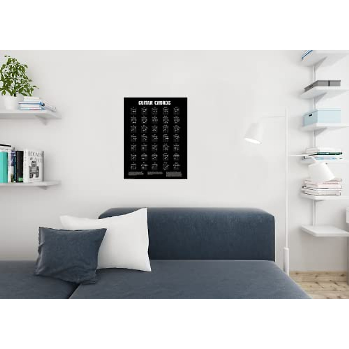 Guitar Chords BW Cool Wall Decor Art Print Poster 24x36