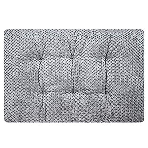 WONDER MIRACLE Fuzzy Deluxe Pet Beds, Super Plush Dog or Cat Beds Ideal for Dog Crates, Machine Wash & Dryer Friendly (15" x 23", S-Grey)