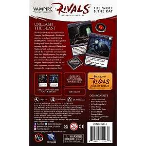 Renegade Games Studios Vampire: The Masquerade Rivals - The Wolf & The Rat Game Expansion - 2-4 Players, Ages 14+, 30-70 Min Game Play