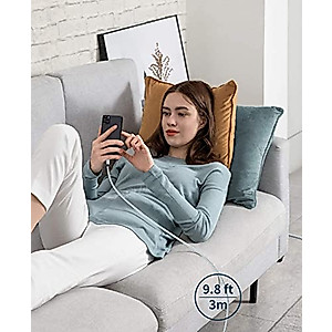 IDISON MFi Certified iPhone Charger, 4Packs(3/6/6/10FT) USB iPhone Charging Cable Nylon Braided Fast Charging Cord Compatible for iPhones/Pad(Gray +White)