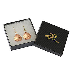 Hammered Copper Triangular Drop Earrings By John S Brana Handmade Jewelry Durable Copper Earrings