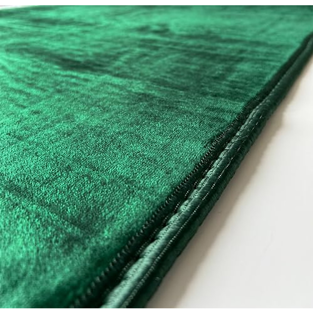 Prayer Rug Muslim Mat Islamic - Thick Large Padded Sajadah Men Women with Islam Prayer Beads for Eid Travel Ramadan, Soft Luxury Great for Knees and Forehead(Green)