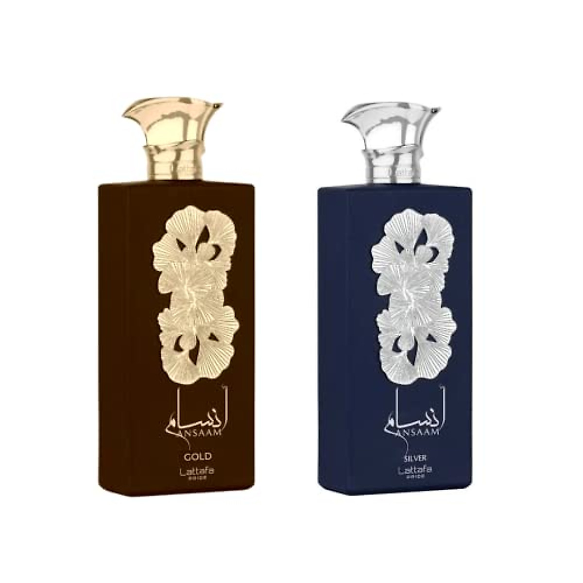 Ansaam Gold & Silver EDP-Eau De Parfum 100ml(3.4 oz) Unisex | Pear, Mandarin, Rose, Jasmine, Candy, Raspberry, Vanilla, Musk, Davana, Cardamom, Bergamot, Amber, Lavender | by Lattafa Perfumes