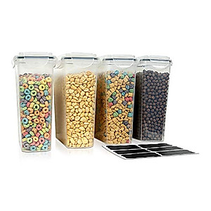 Cereal Containers Storage Set Large (6 Pack) Airtight Food Storage Containers for Kitchen & Pantry Organization, Cereal Storage Container Set for Crunchiness, 6 Pack