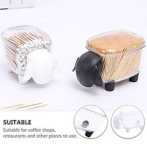 Cabilock 2pcs and Case Jewelry Storage Bowl Sheep Dispenser Qtip Lid Apothecary for Snack Cosmetic Cotton Containers Office Ball Acrylic Table Container Vanity Bathroom Gift Holders