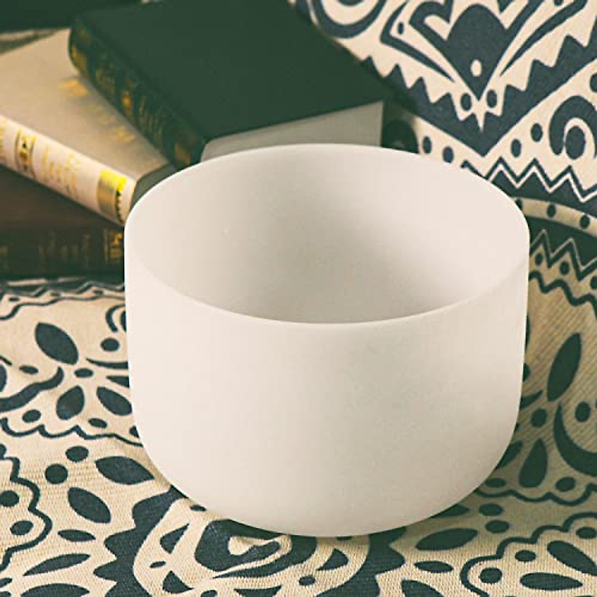 KVKA 10 Inch F 432hz Heart Chakra Crystal Singing Bowl With Heavy Duty Carrying Case for Yoga Sound Bath Musical Healing